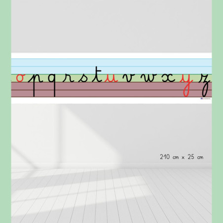 Affichage classe Alphabet MINUSCULES CURSIVE BELLE ALLURE